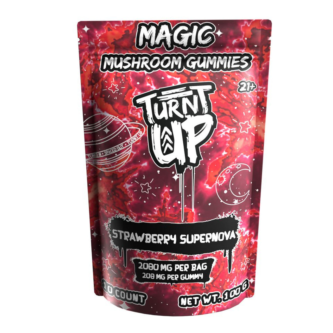 Turnt Up Mushroom Gummies 2080mg 10 Count Gummies 1ct Bag | Best Price ...