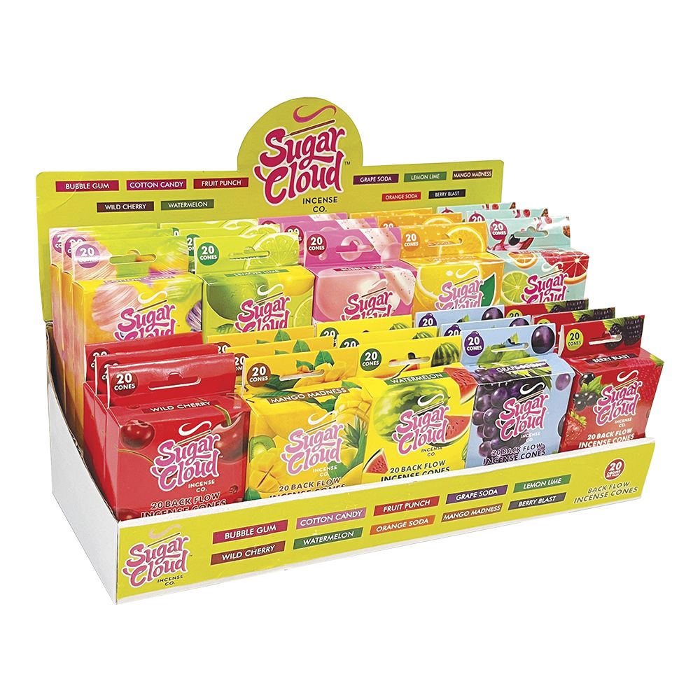Sugar Cloud Backflow Cones 30ct Counter Display #SU5 | Best Price in ...