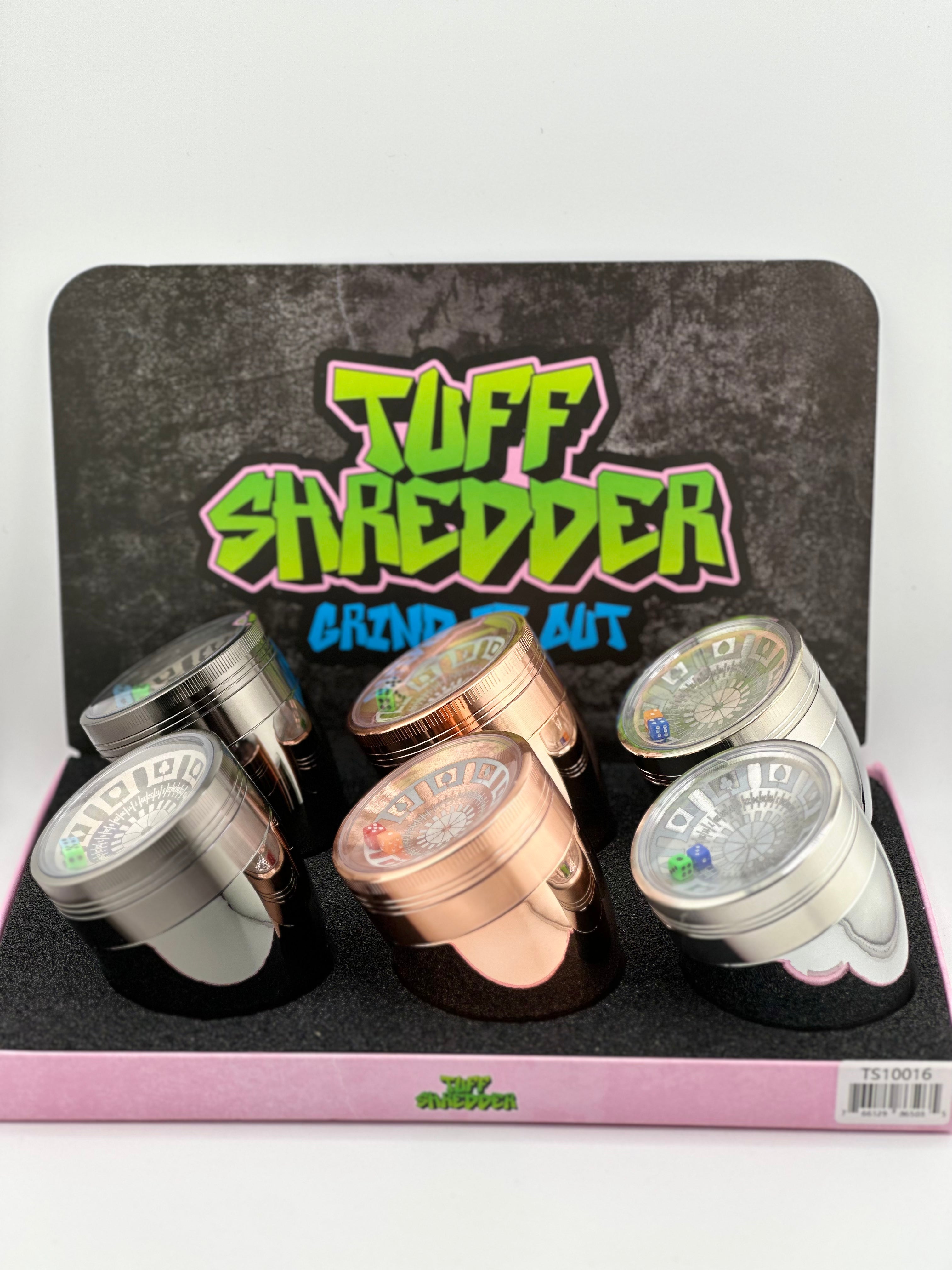 Tuff Shredder Curved Rudder Herb Grinder 4pc Layer Zinc Wood With LED ...