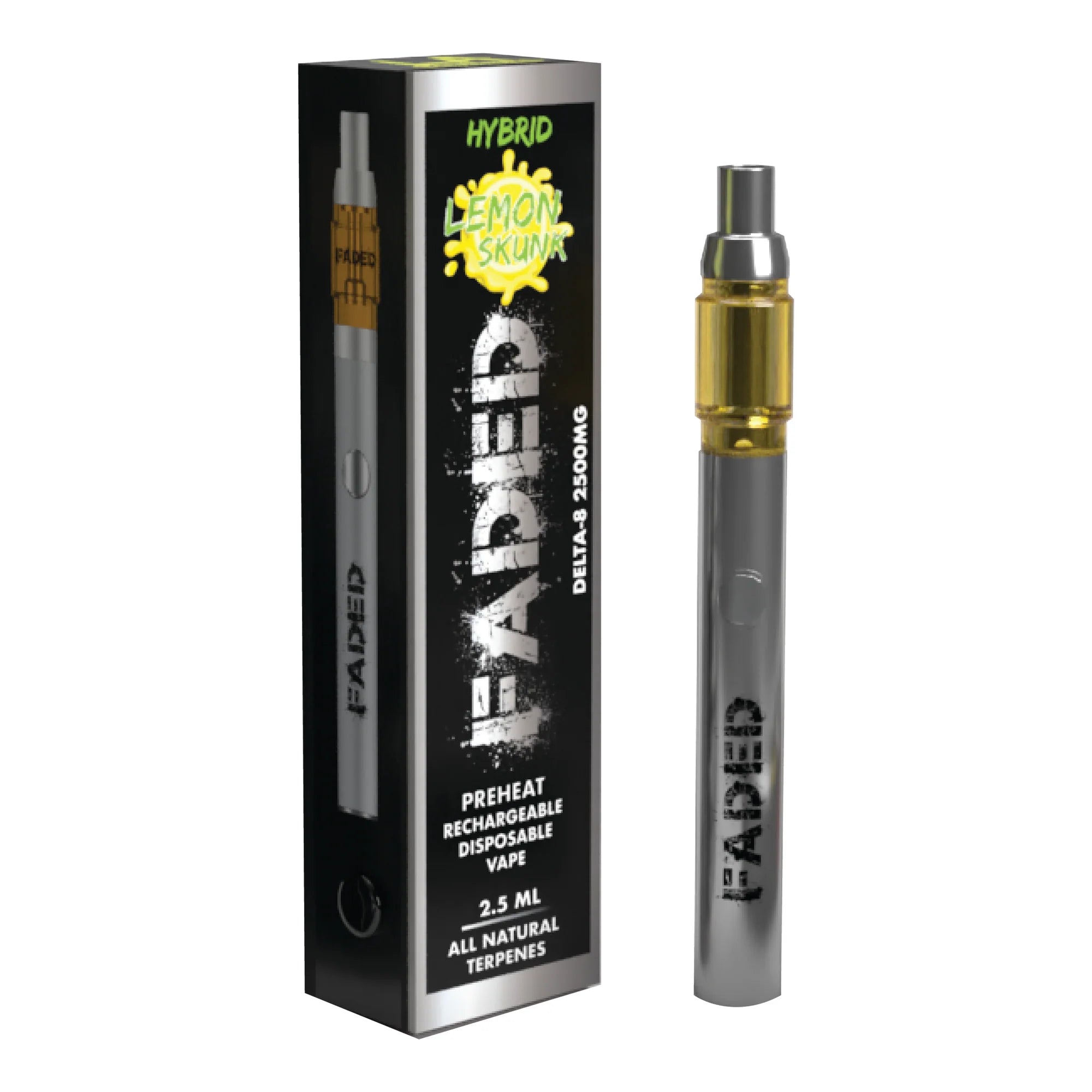 Faded Delta 8 2500mg Disposable vape | Best Price in 2024 at H&S WHOLESALE