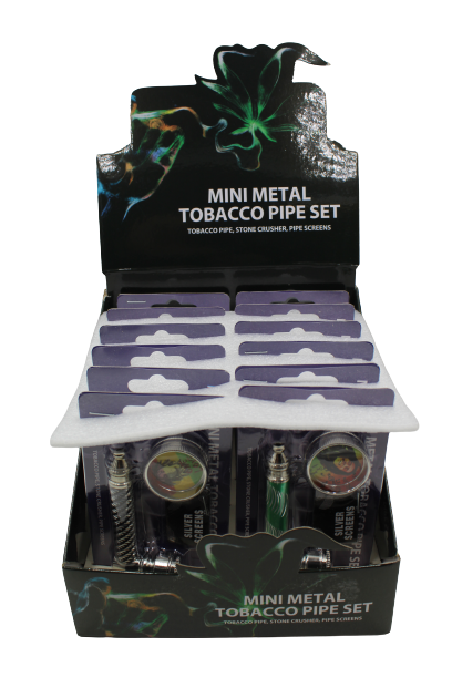 Mini Metal pipe set with Grinder & screen pipe 12ct | Best Price in ...